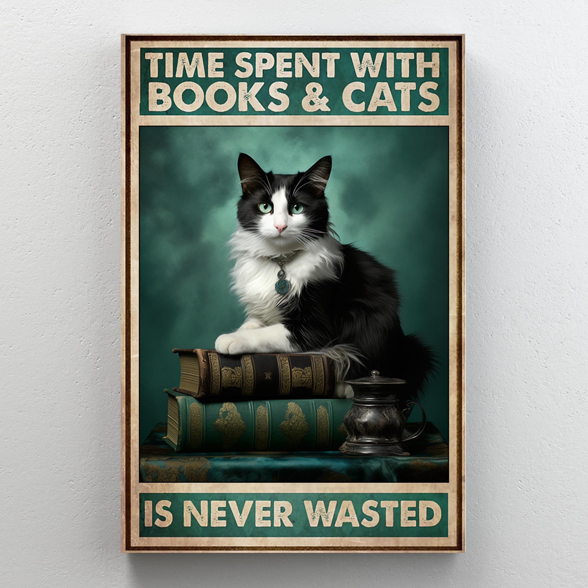 Winston Porter Time Spent With Books And Cats 2 - 1 Piece Rectang Time ...