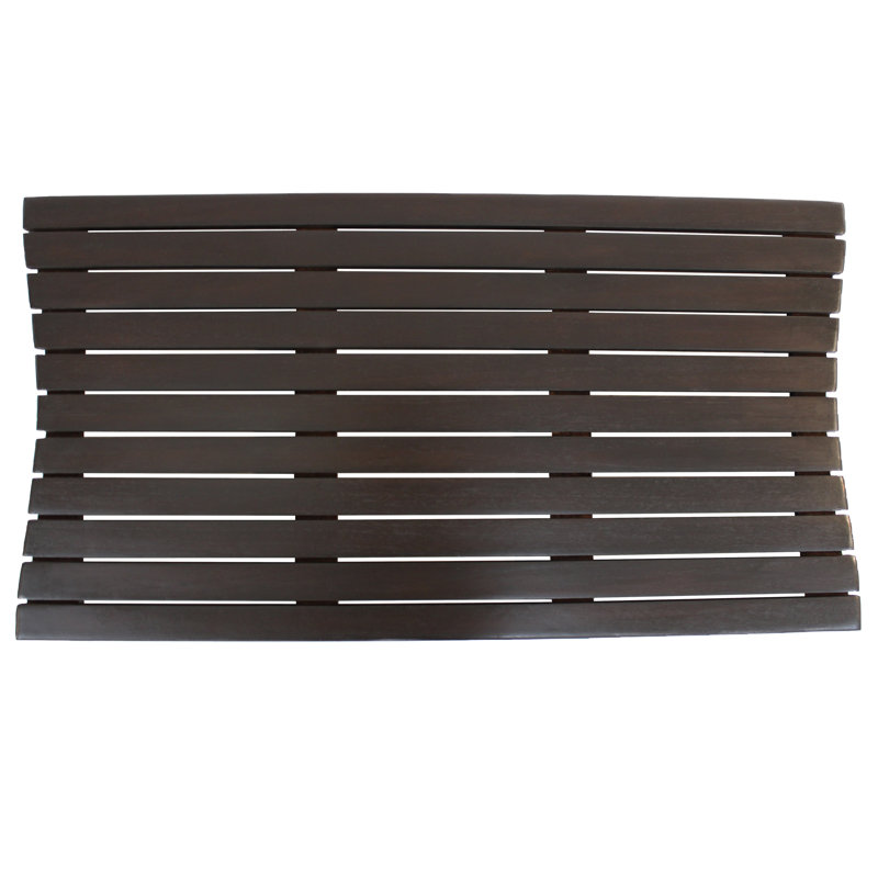 Decoteak Eleganto Rectangle Teak Shower Mat, Teak Shower Mat for Inside ...