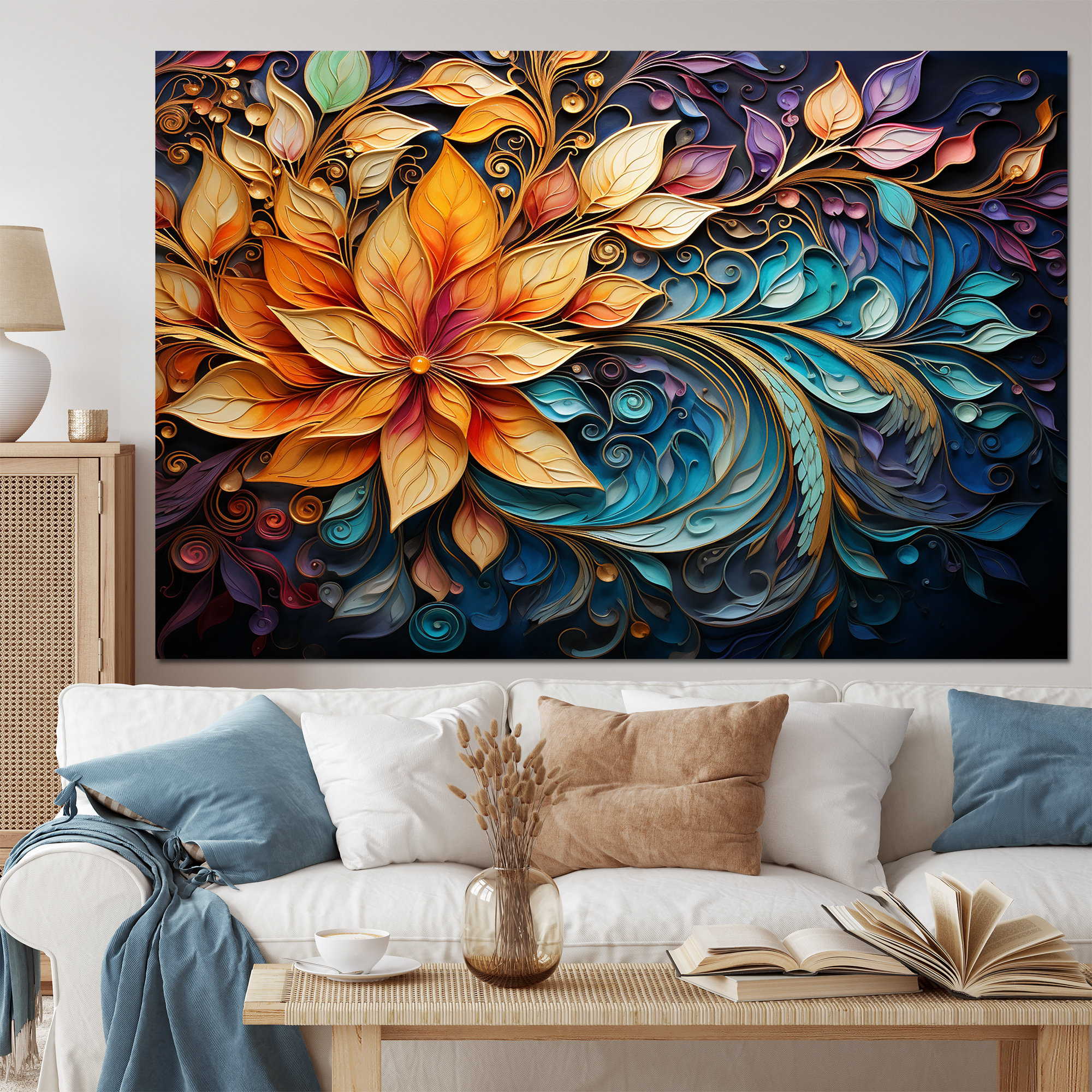 Red Barrel Studio® Colorful Indian Art Mystic Rangoli I - Indian Art ...