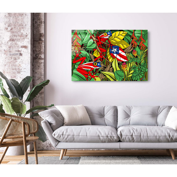 Bay Isle Home™ Puerto Rican Coqui Frogs, Puerto Rico Wall Art, Printed ...