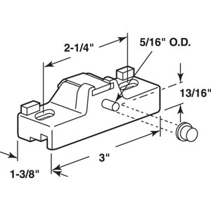 Prime-Line Sliding Door Lock with Bushing, White Finish (Single Pack ...