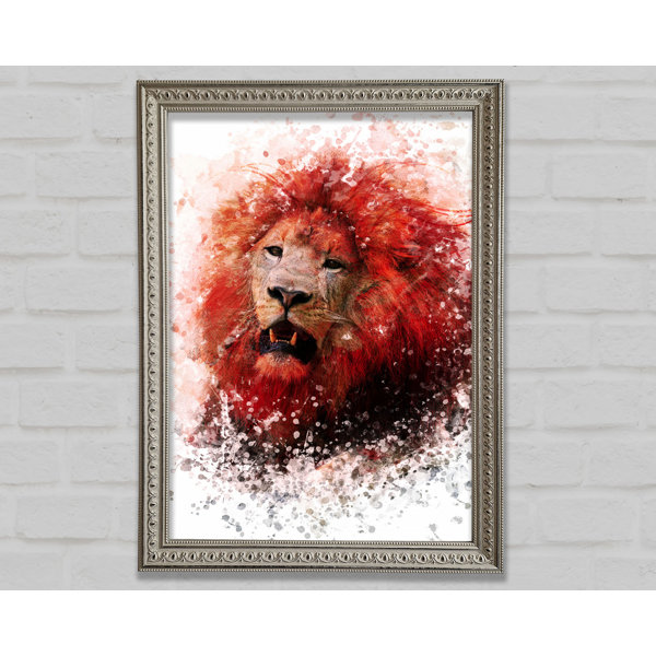 Latitude Vive Red Lion Roar - Single Picture Frame Print | Wayfair.co.uk