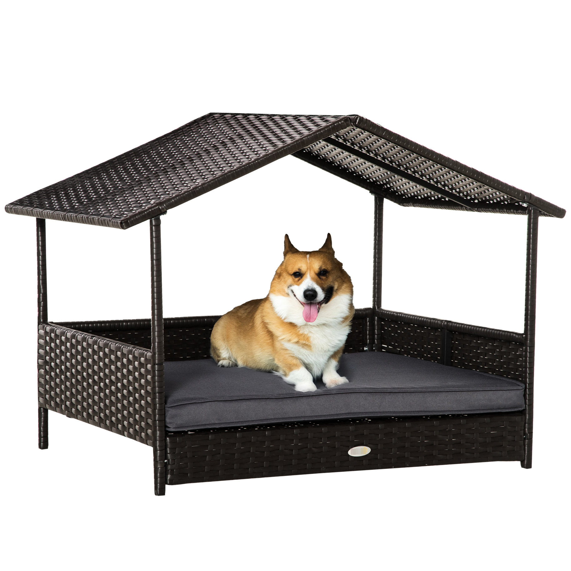 Tucker Murphy Pet™ Gray Dog House With Canopy. Build From Pe . Water ...