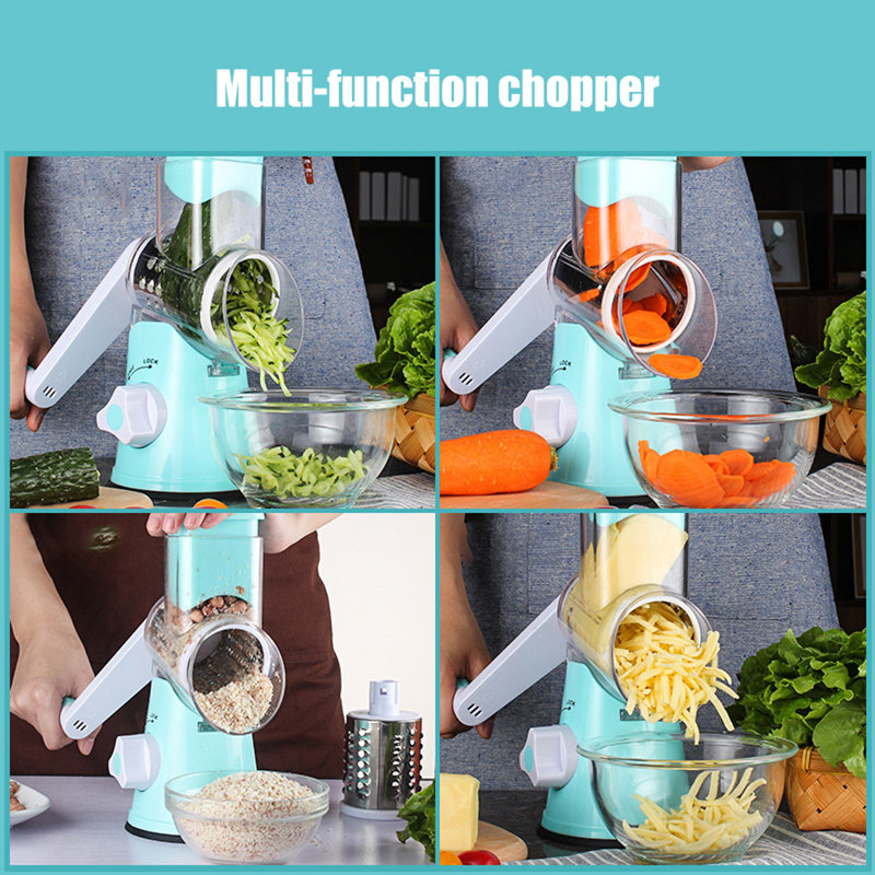 Onewell Multifunctional Vegetable Cutter, Hand Rock Cylinder Rotary ...