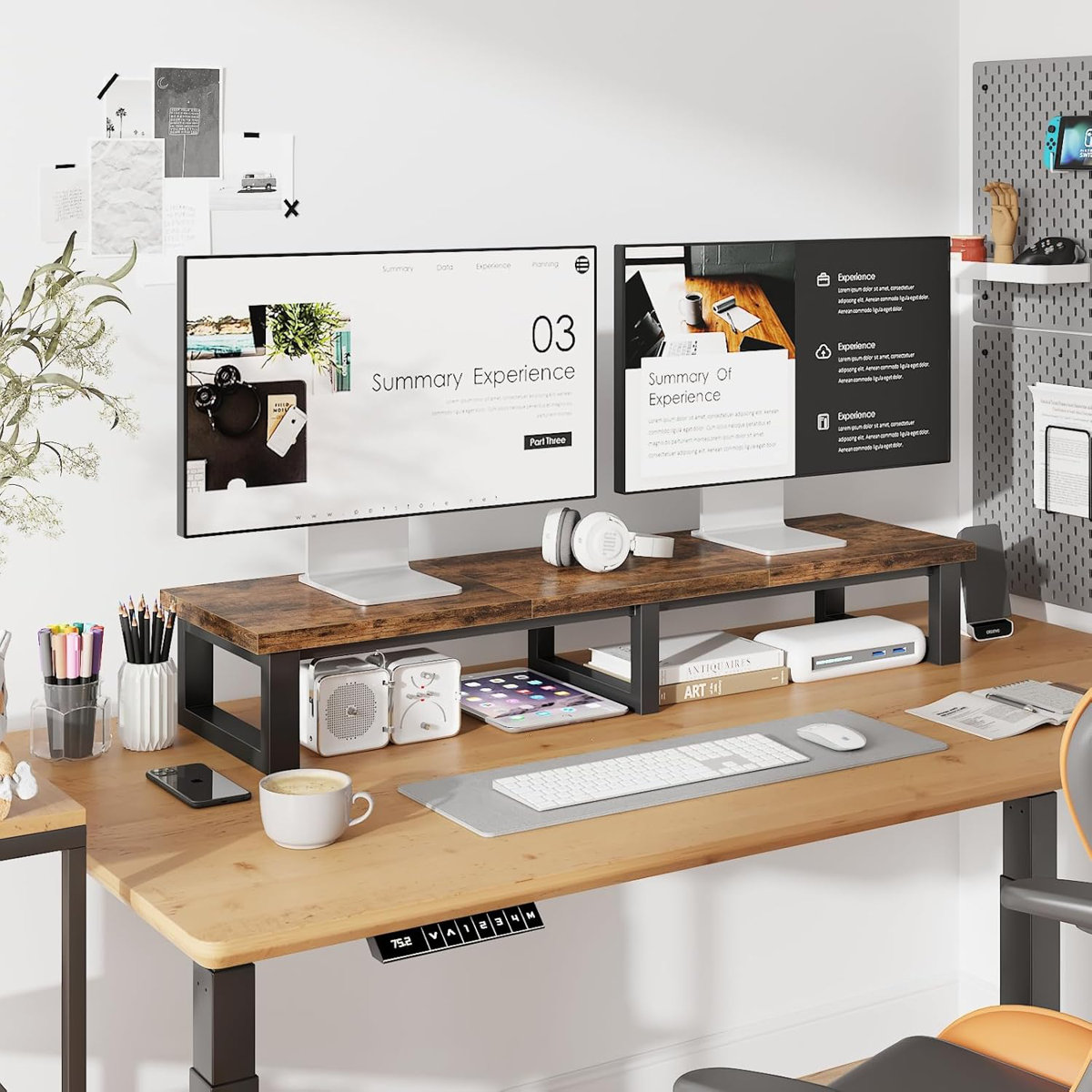 Orren Ellis 45" Large TV Riser For 32-60 Inch TV, TV Riser Stand Shelf ...