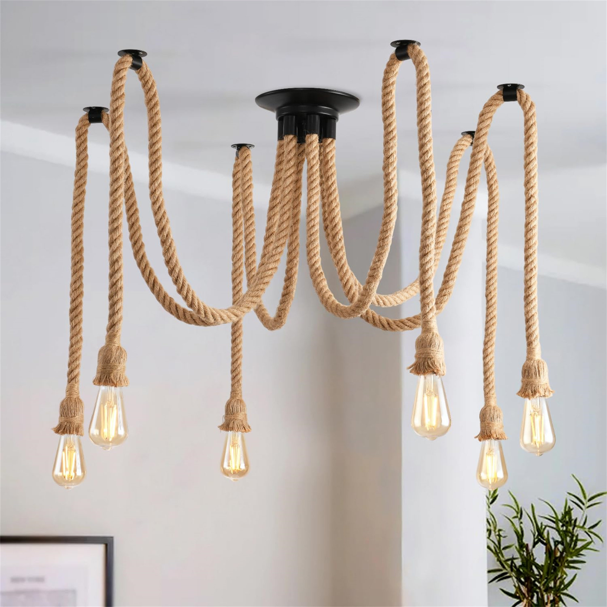 Trent Austin Design 6 Heads Spider Light Chandelier,Pendant Lighting ...