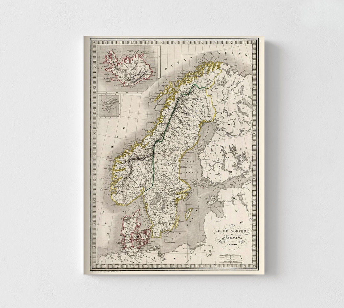 WeFrameArt Europe Sweden Norway Denmark - Monin 1839, Rustic Sweden ...