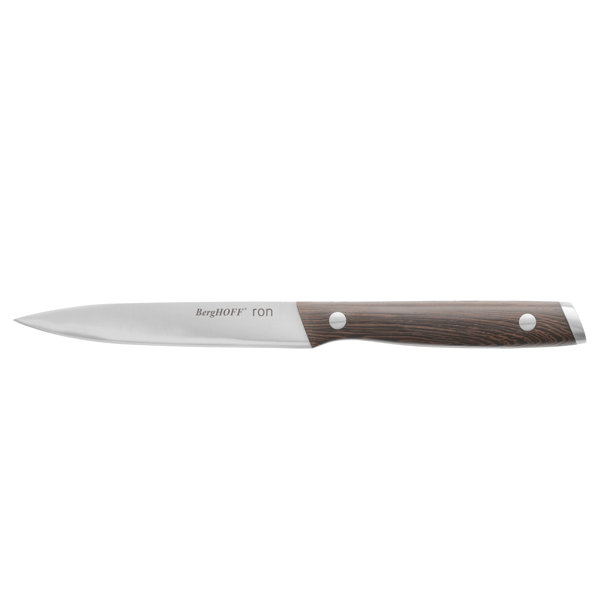 BergHOFF Ron 4.75" Stainless Steel Utility Knife with Acupu Wood Handle ...