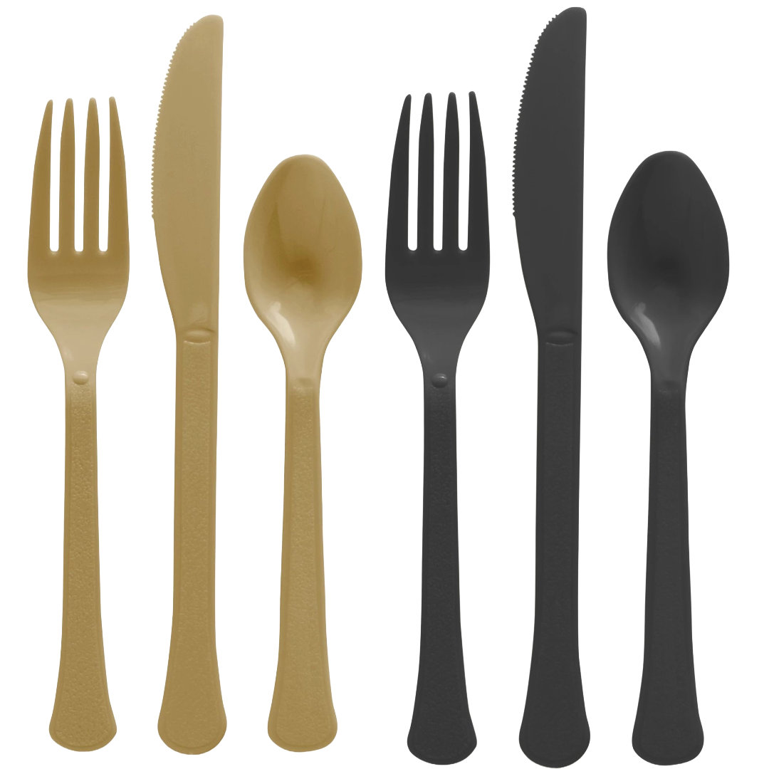 Elegani Disposable Plastic Flatware Set for 40 Guests | Wayfair
