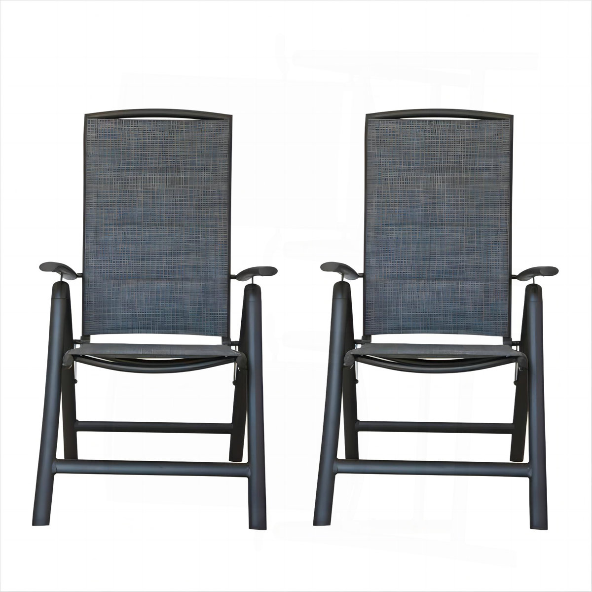 Wrought Studio™ Folding Patio Chairs Set Of 2, Aluminium Frame ...