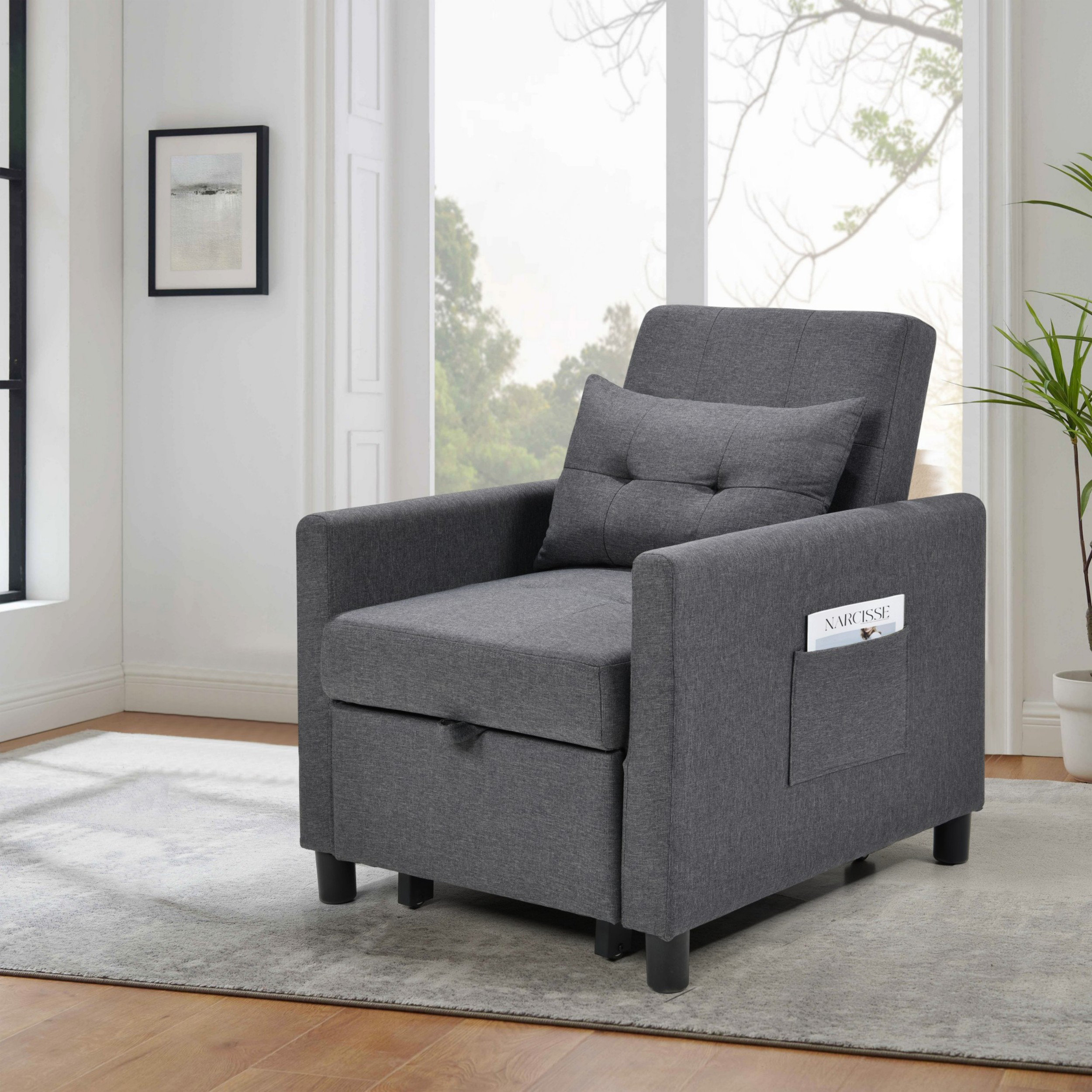 Latitude Run® 4-in-1 Convertible Recliner Sofa Chair | Wayfair