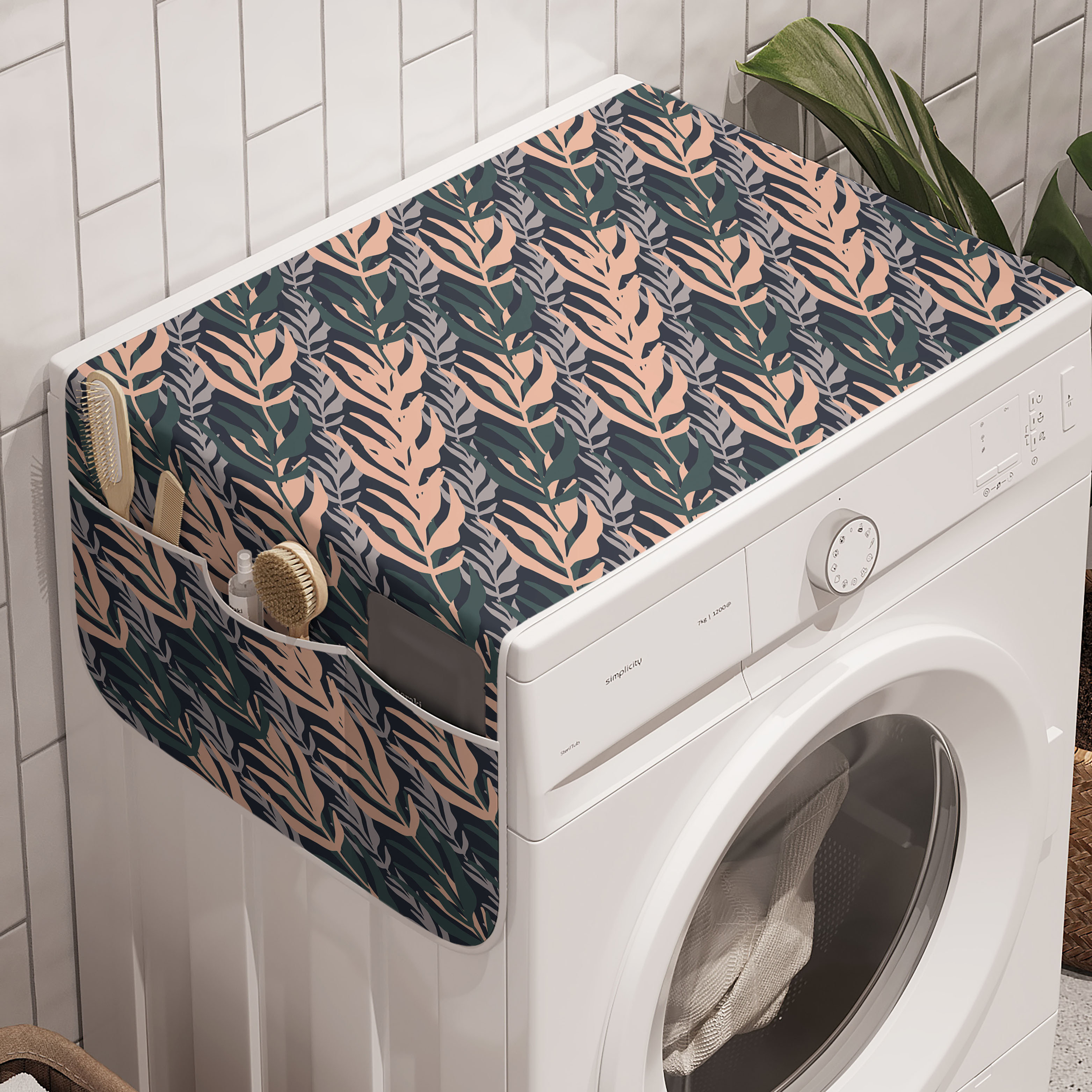 East Urban Home Tropical Boho Washing Machine Organizer Pack of 2 47" x ...