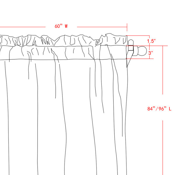 Home Soft Things Floral Semi-Sheer Rod Pocket Curtain Panels | Wayfair