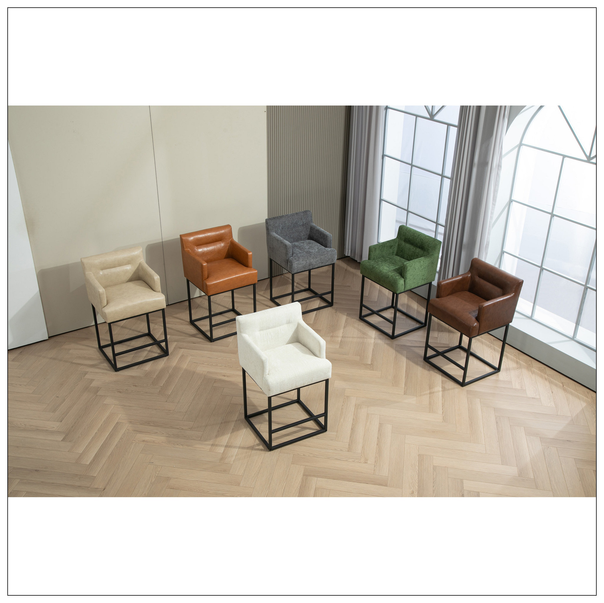 Hokku Designs House Hold Counter Height Bar Stools Set Of 2, Modern ...