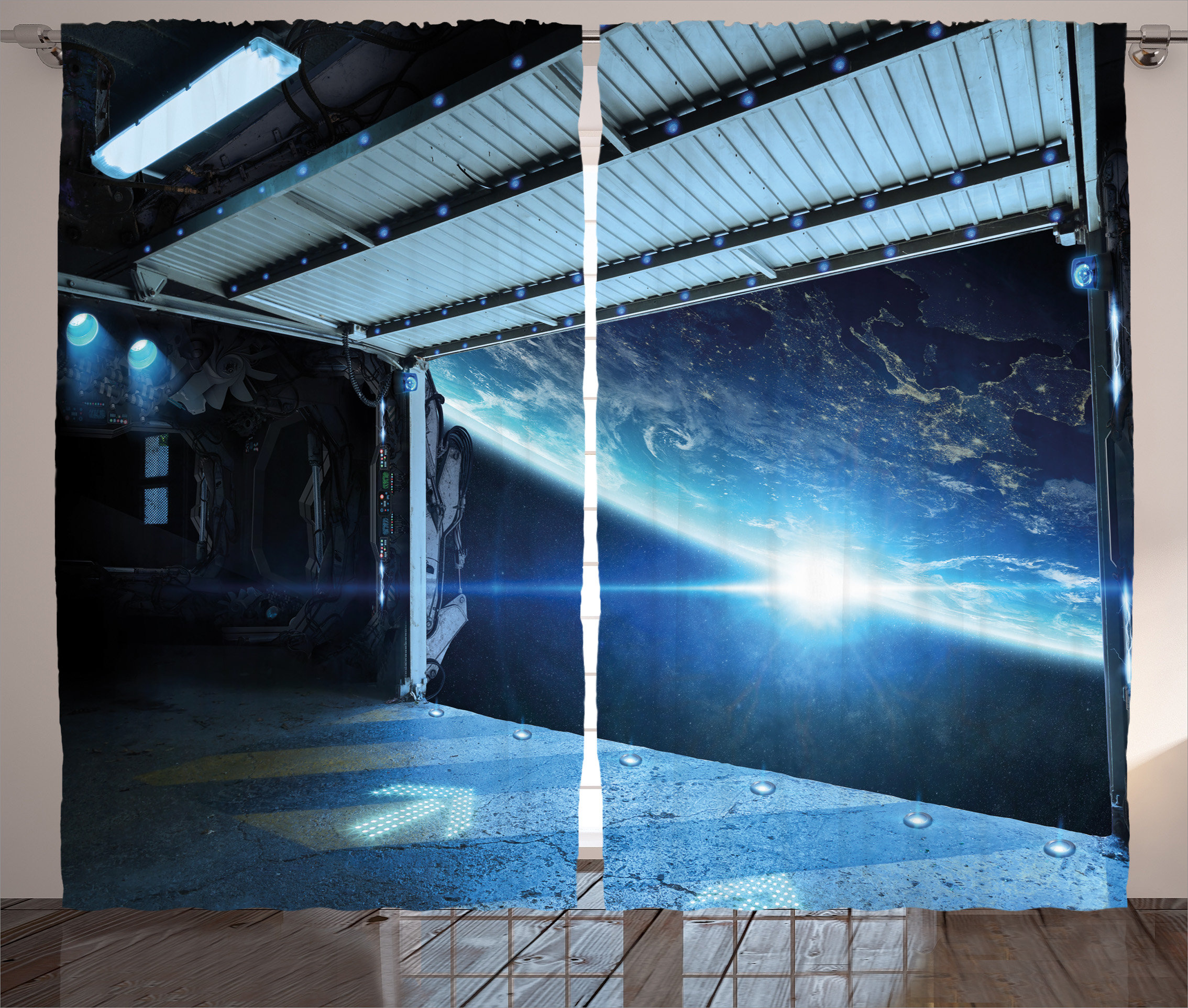 East Urban Home Shuttle Runway Gate Journey to Stars Décor Graphic ...