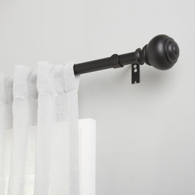 Lauren Ralph Lauren Adjustable Overall Width Single Curtain Rod ...