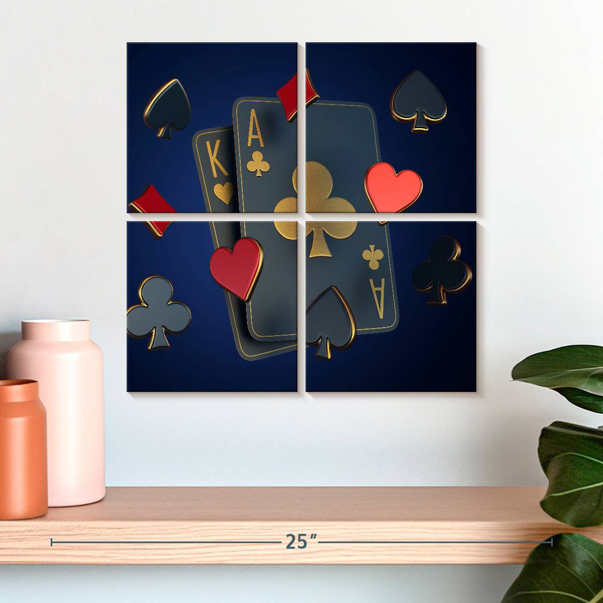 Ebern Designs Senne Black King And Ace | Wayfair