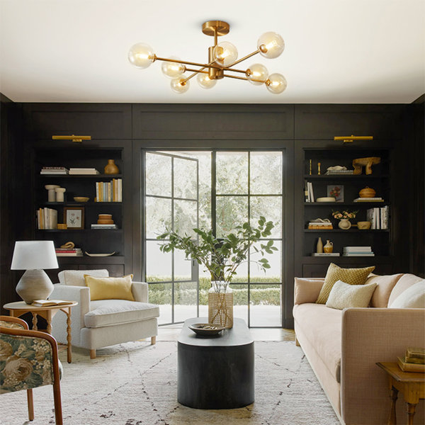 Corrigan Studio Adwin 8-Light 83cm Industria Sputnik Semi Flush Mount ...