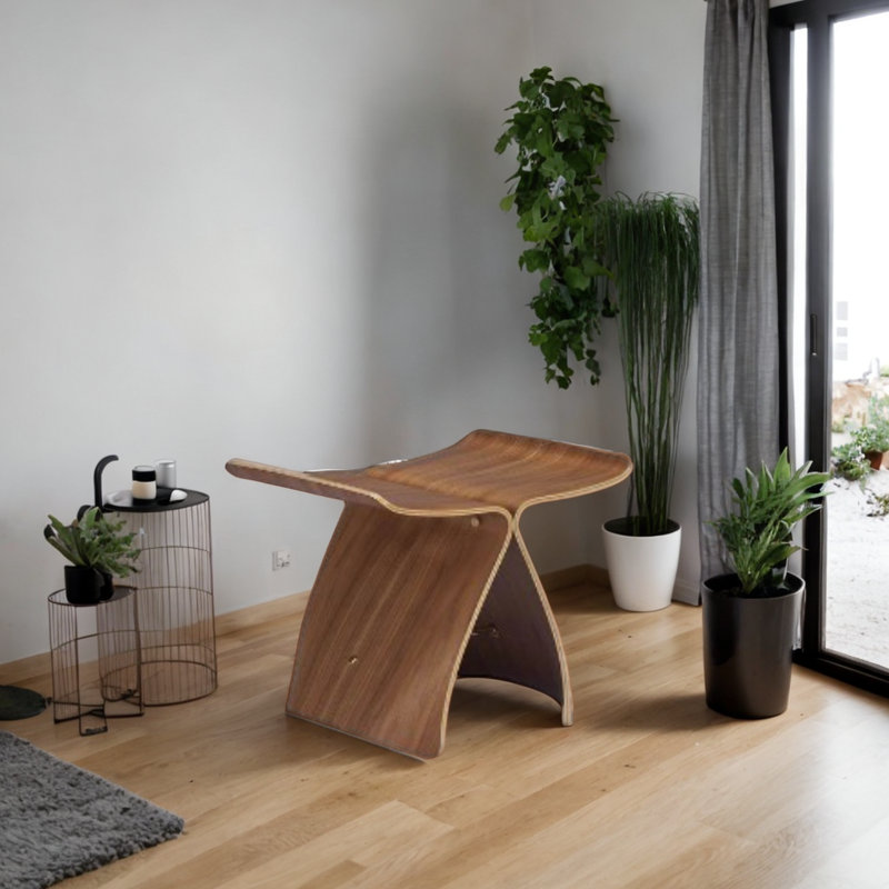 Hokku Designs Solid + Manufactured Wood Accent Stool | Wayfair