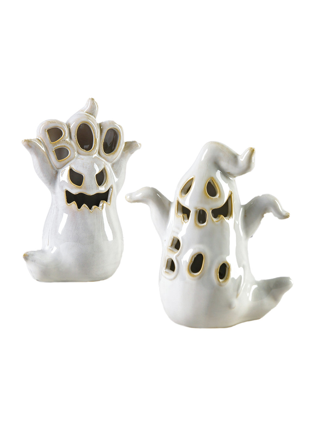 Trinx Porcelain Mini Ghosts With LED Lights – Halloween Decorations ...