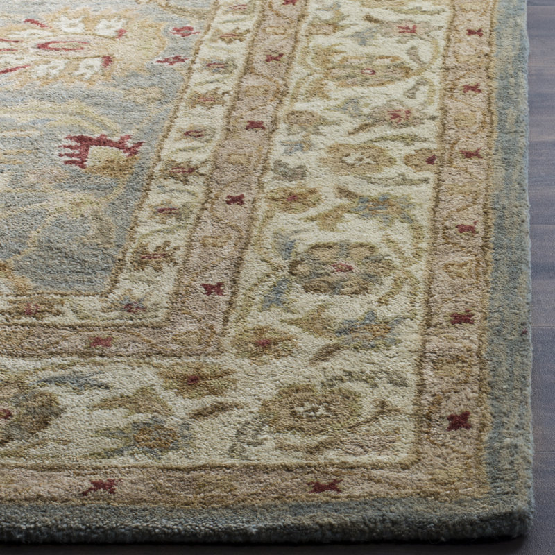 Samuel Hand Tufted Wool Gray Blue / Beige Rug & Reviews | Birch Lane