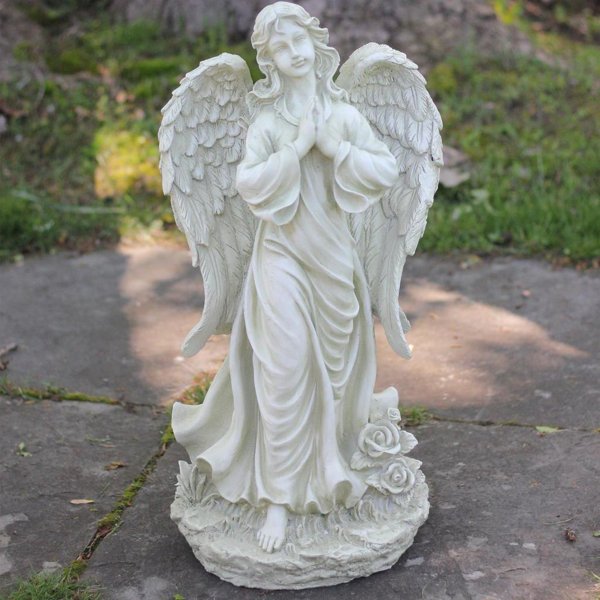 Northlight Seasonal 24.5" Light Olive Green Praying Angel Decorative ...