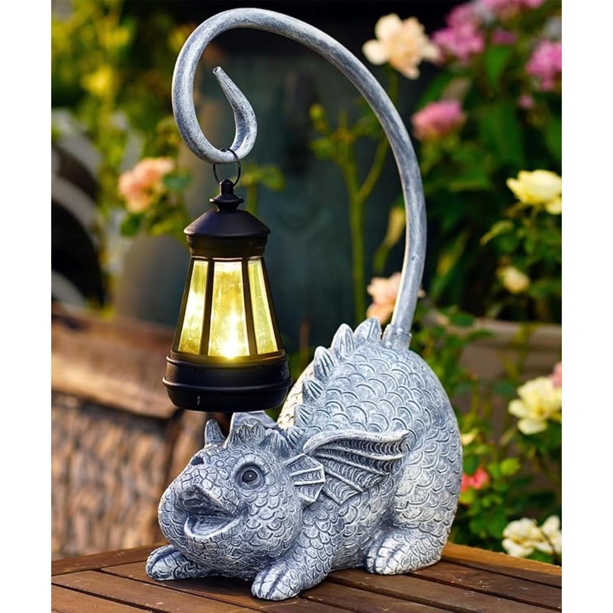 Trinx Solar Baby Dragon Garden Statue : Outside Decor With Lanten ...