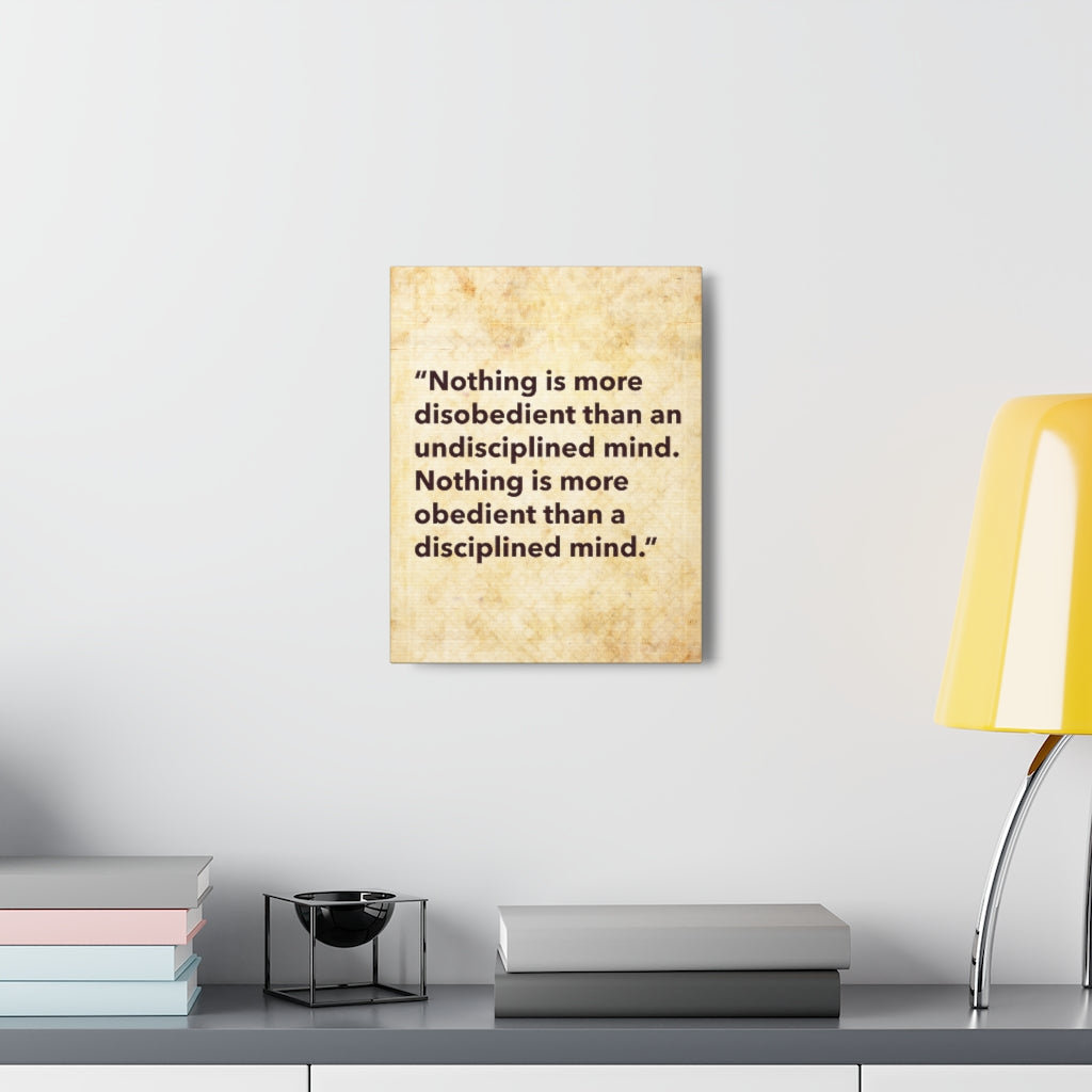 Trinx Disciplined Mind Motivation - Wrapped Canvas Textual Art | Wayfair