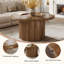 Millwood Pines Round Elegant Coffee Table for Living Room, 31.5" Circle ...