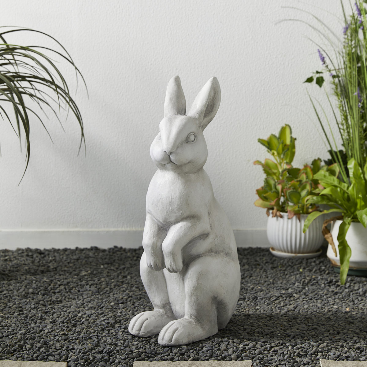 Trinx Zachary MGO Standing Rabbit Garden Statue & Reviews | Wayfair