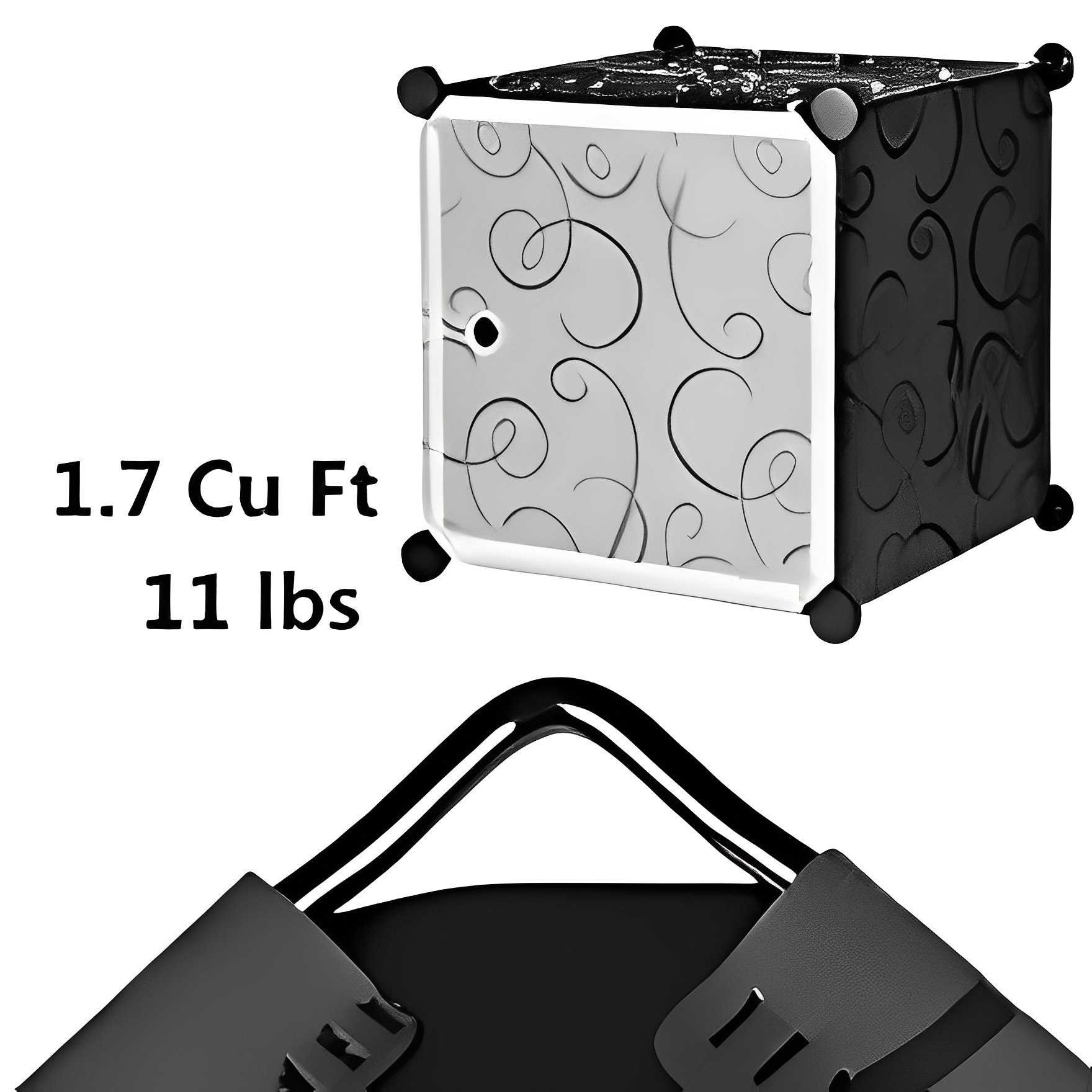 Rebrilliant Samara Cube Closet Storage Organizer, 14" x 14" Portable ...