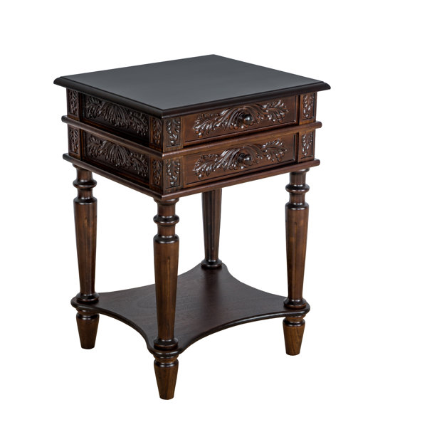 Bloomsbury Market Aleman Carved 2 Drawer Nesting End Table & Reviews ...