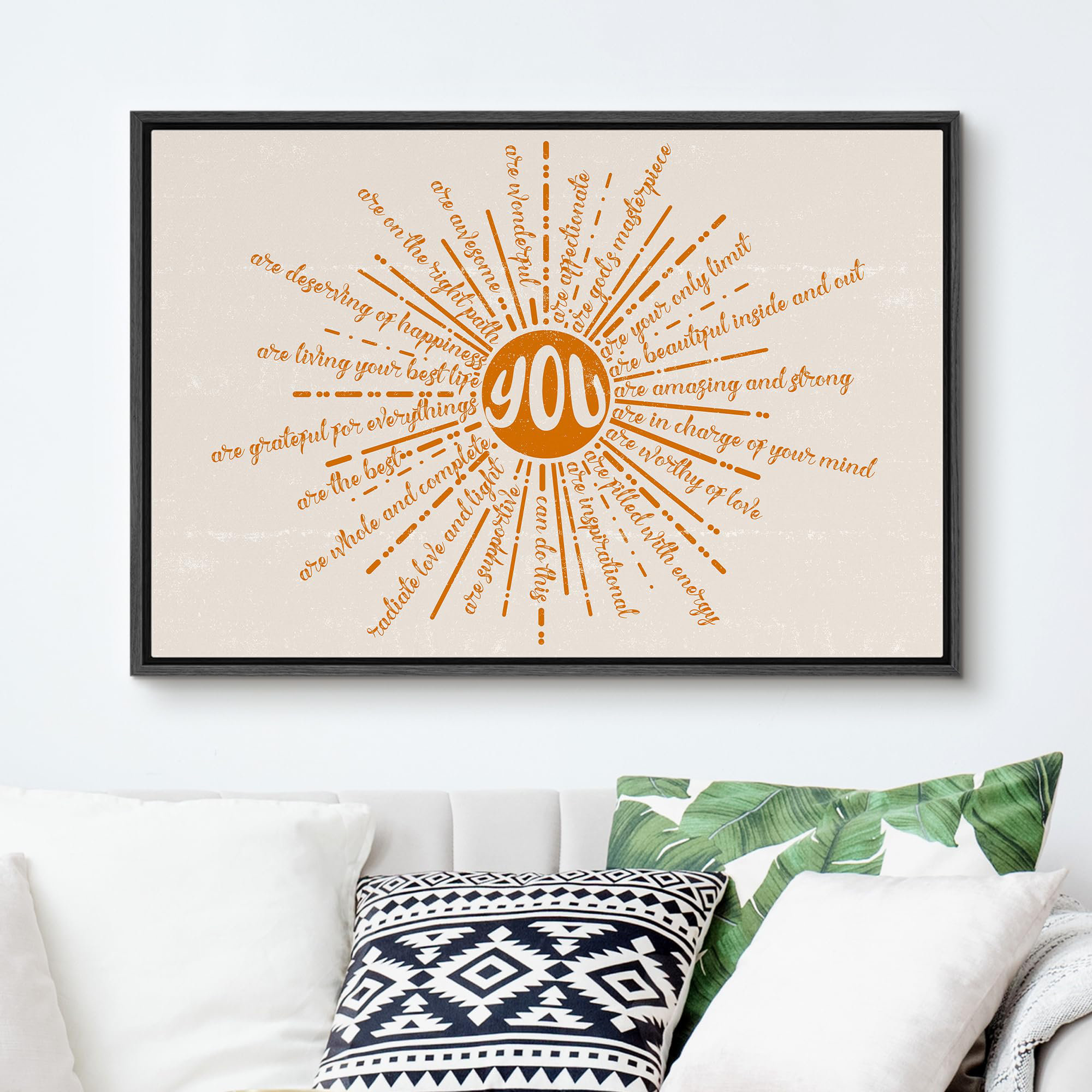 IDEA4WALL Radiant Affirmations Uplifting Inspirational Quotes Abstract ...