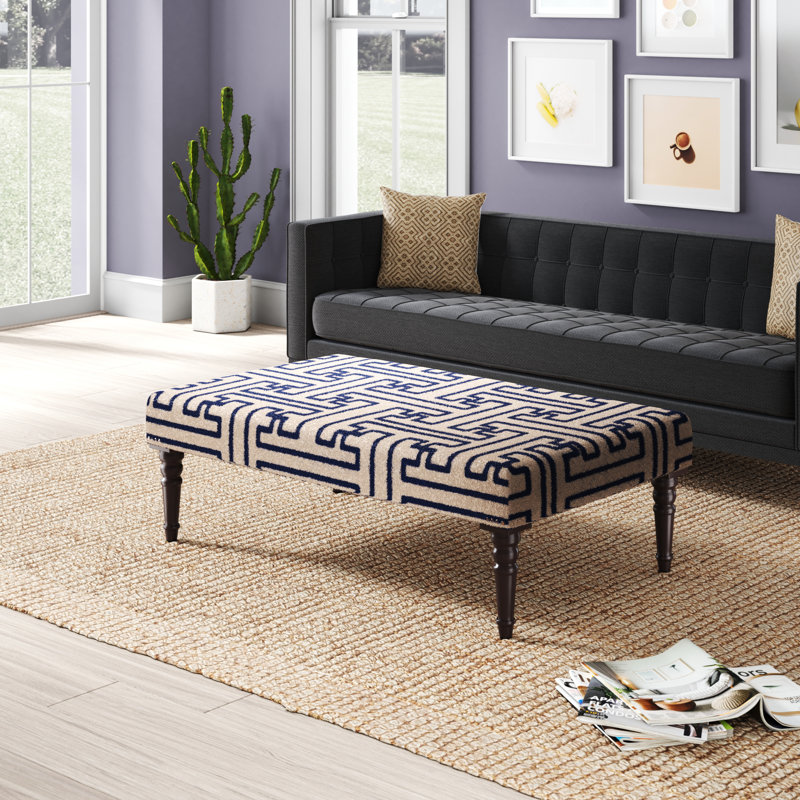 Langley Street® Gilyard 52" Rectangle Geometric Standard Ottoman ...