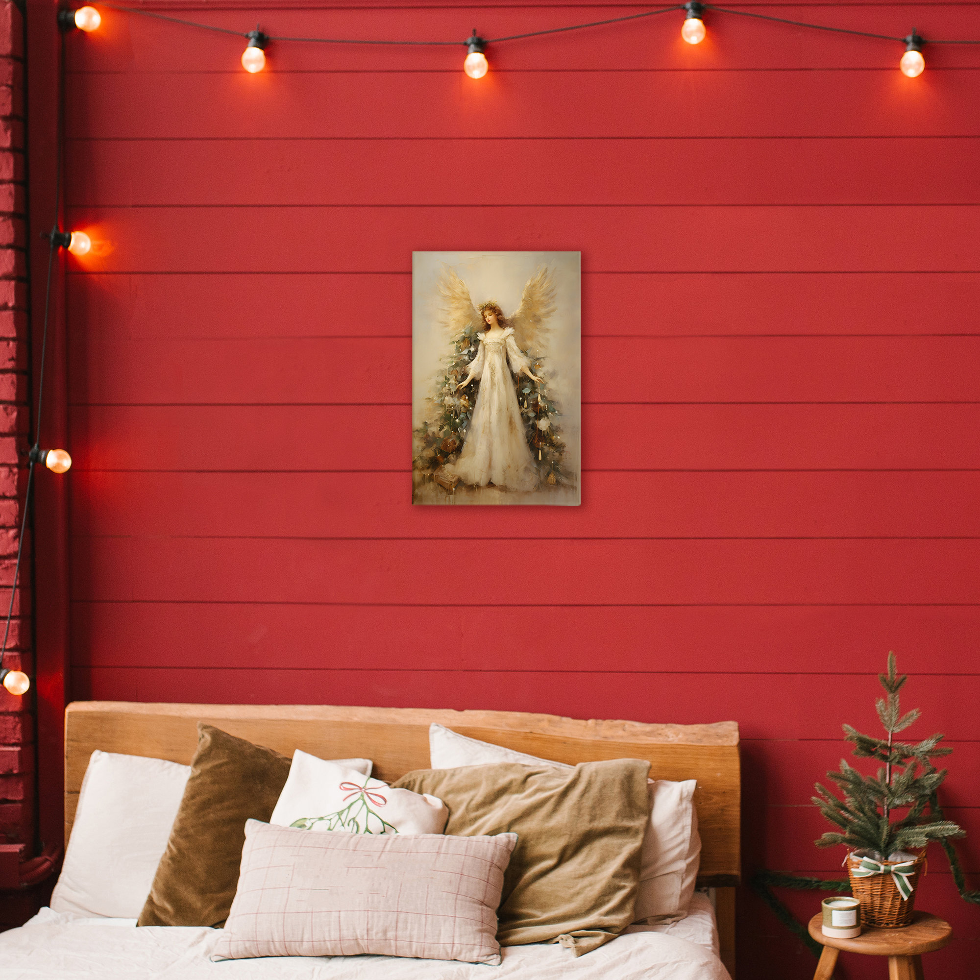 Charlton Home Ethereal Holiday Angel Canvas, design by Petal Prints ...