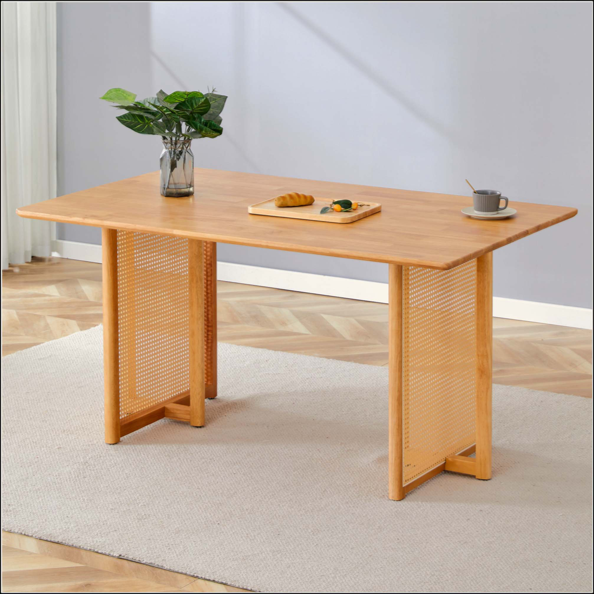 George Oliver Chinese Country Retro Solid Wood Dining Table, Simple ...