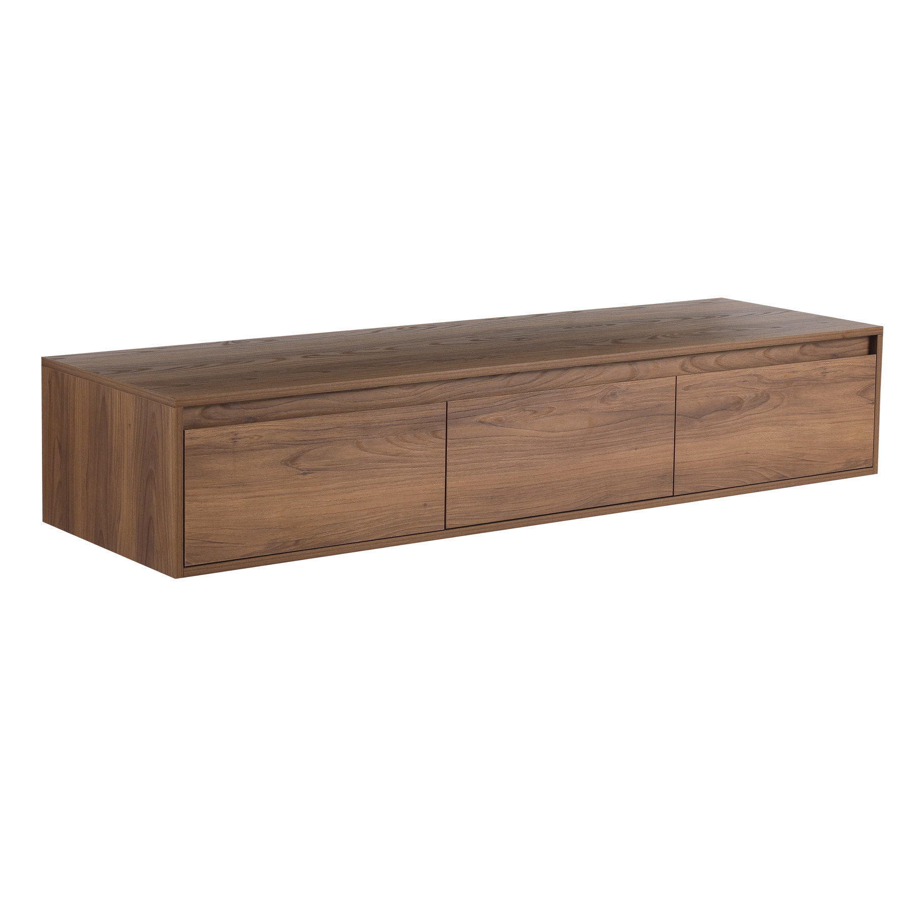 Ebern Designs Brown Ebony 60" Bathroom Cabinet, Soft Close - Modern ...