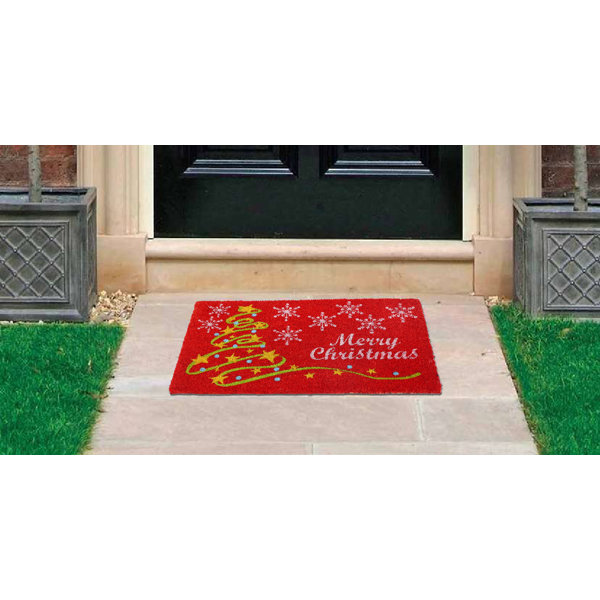 The Seasonal Aisle Sincere Star Xmas 45 x 75 cm Non-Slip Door Mat ...