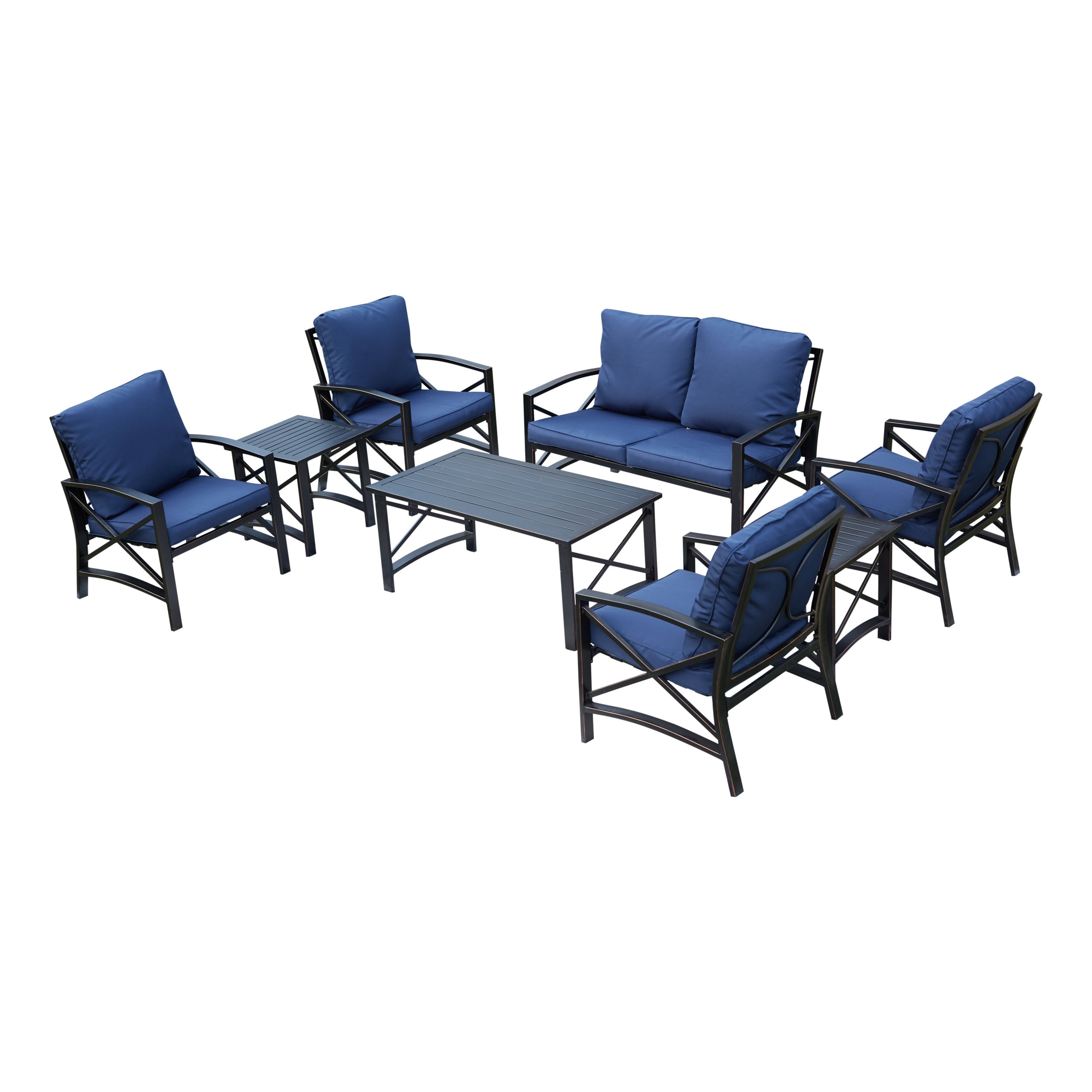 Red Barrel Studio® Shenaya 6 - Person Outdoor Seating Group with ...