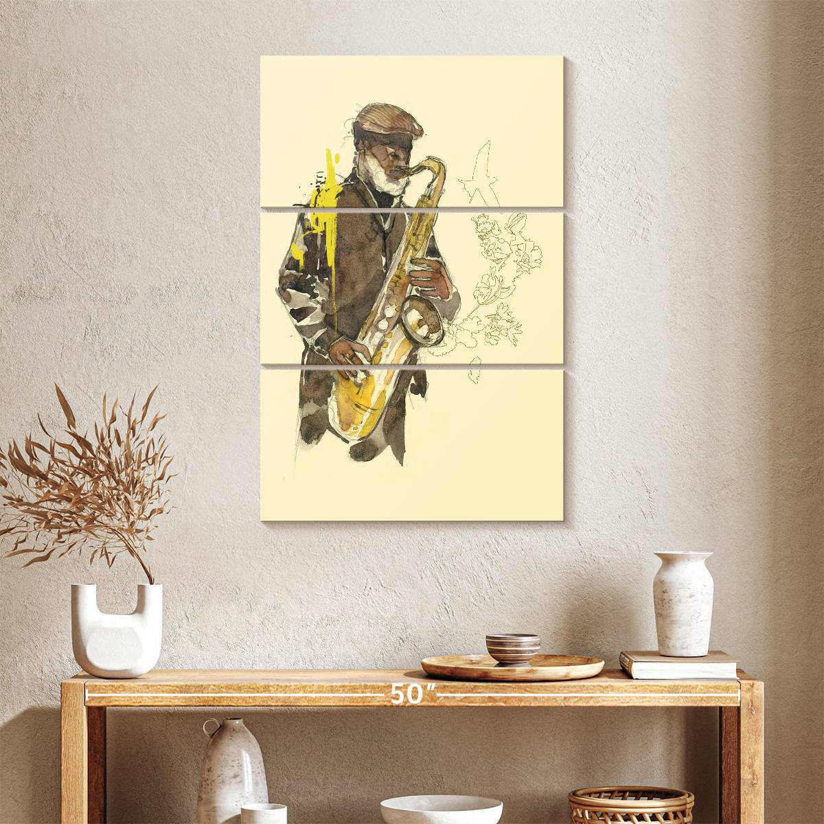 Elephant Stock Floral Saxophone Player | Wayfair