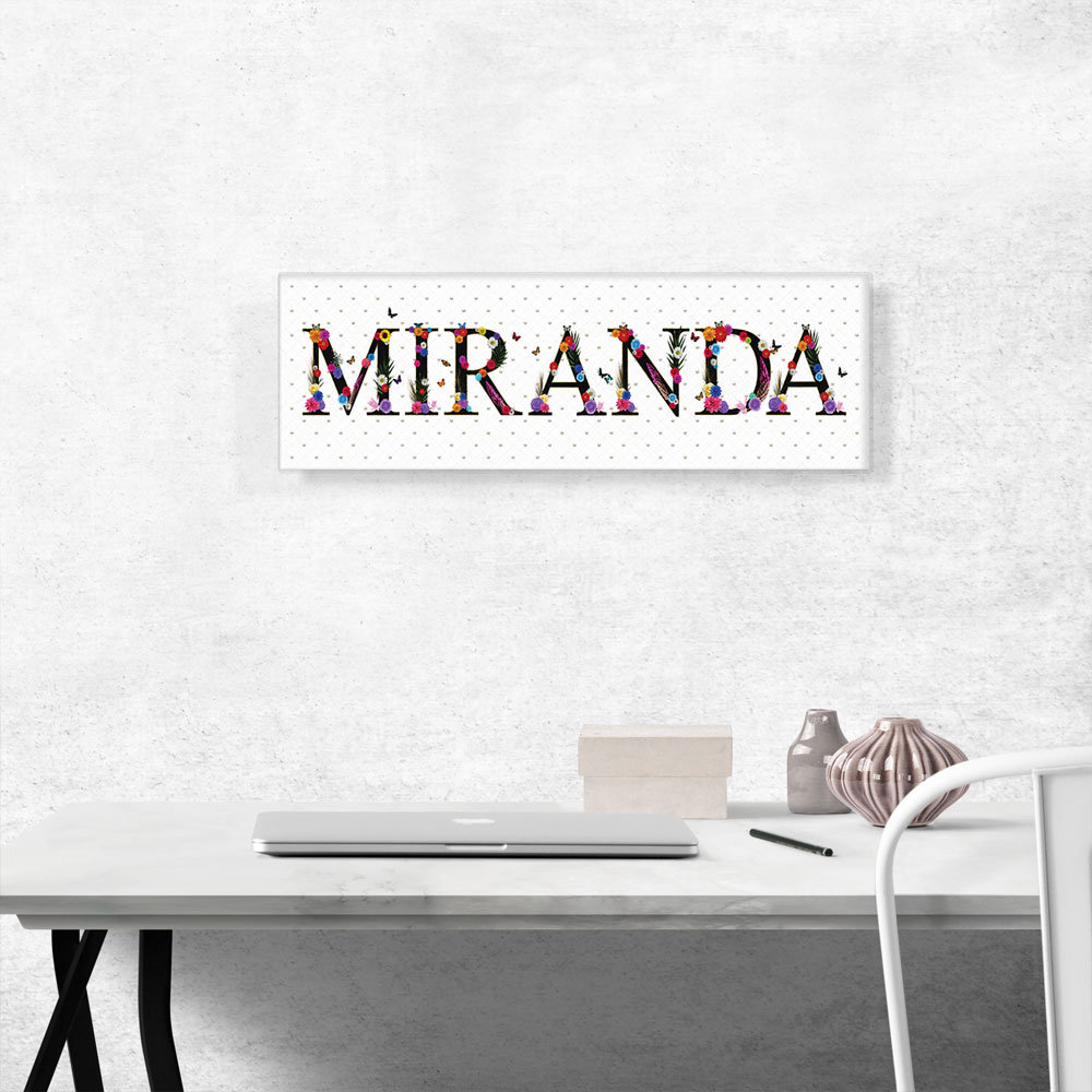 ARTCANVAS MIRANDA Girls Name Room Decor Canvas Art Print - Wayfair Canada