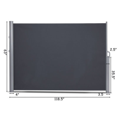 clihome Retractable Folding Side Polyester Privacy Screen & Reviews ...