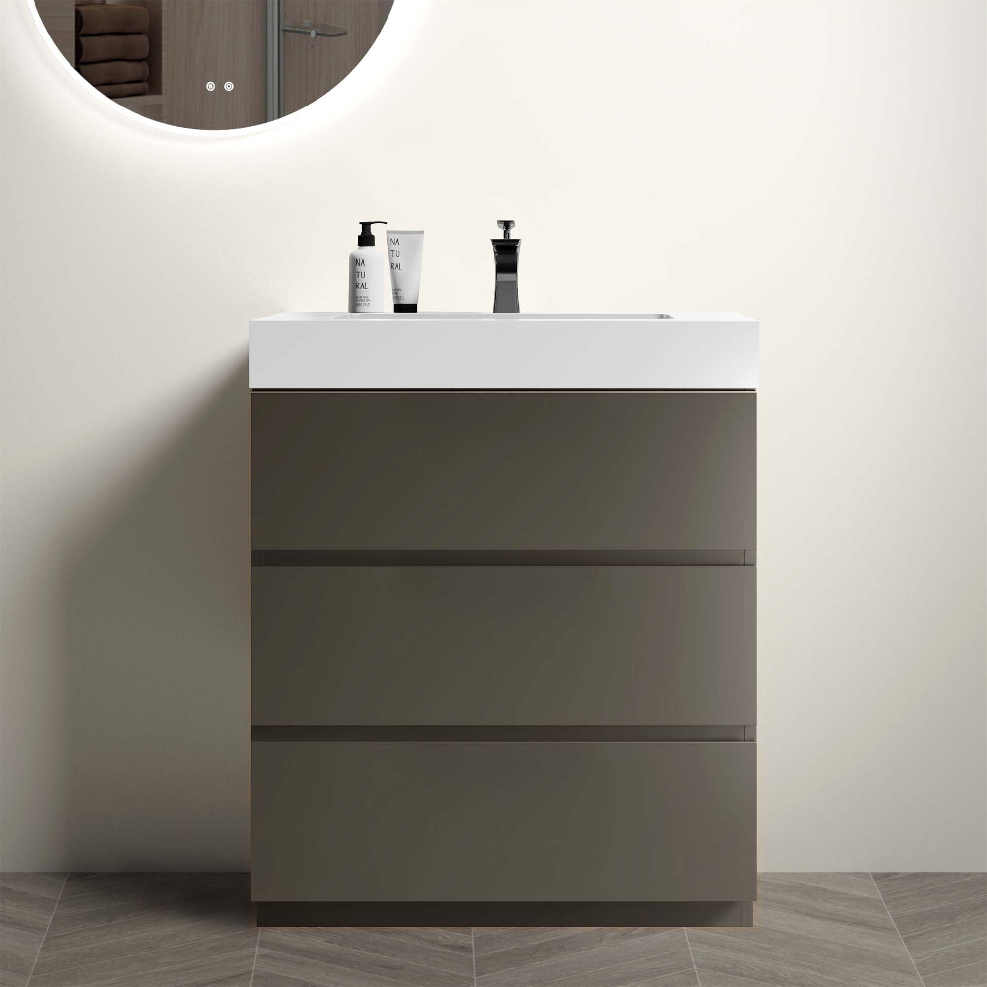 Ebern Designs Alice Bathroom Vanity With Sink, Large Storage ...