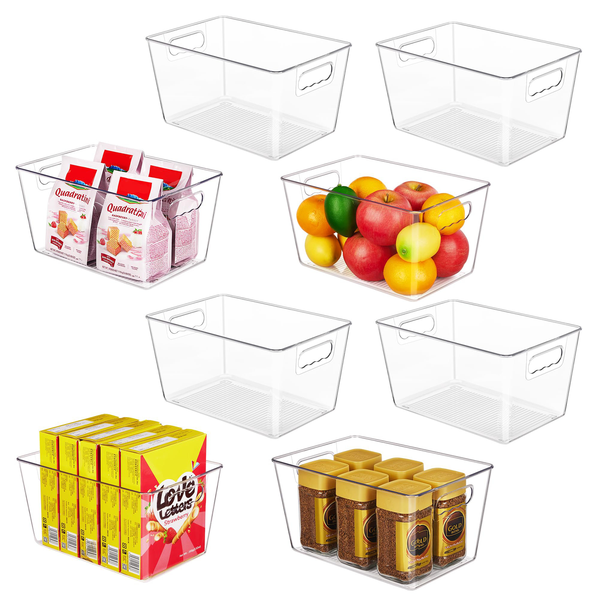 Rebrilliant 8-Pack Clear Plastic Storage Bins with Handles - Wayfair Canada