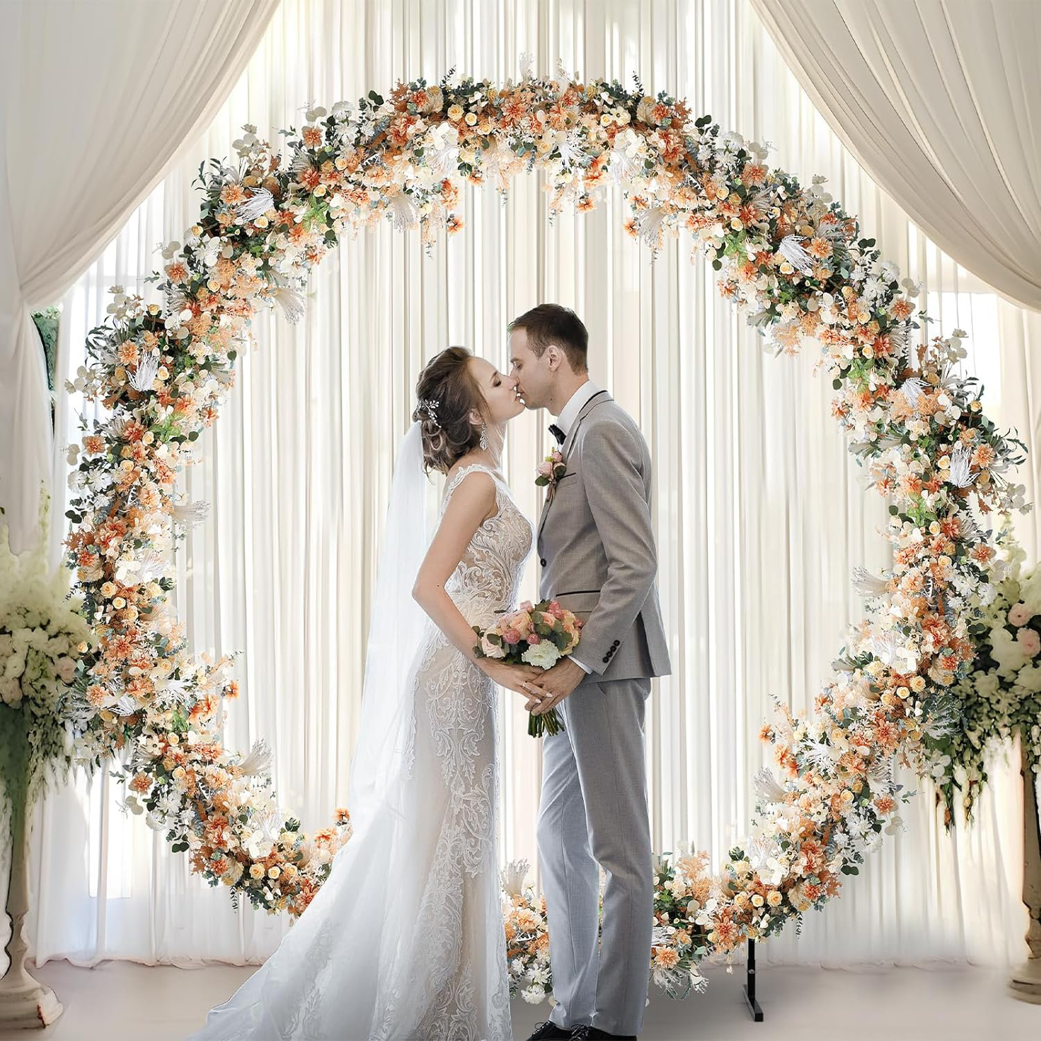 The Party Aisle™ Round Metal Backdrop Stand | Wayfair