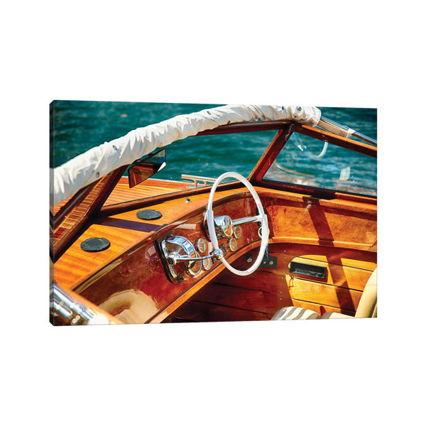 Latitude Run Classic Motorboat Steering Wheel And Controls, Lake Como ...