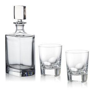 Rogaska Manhattan Whiskey Decanter 27 Oz with DOF 9 Oz, Set of 2 | Wayfair
