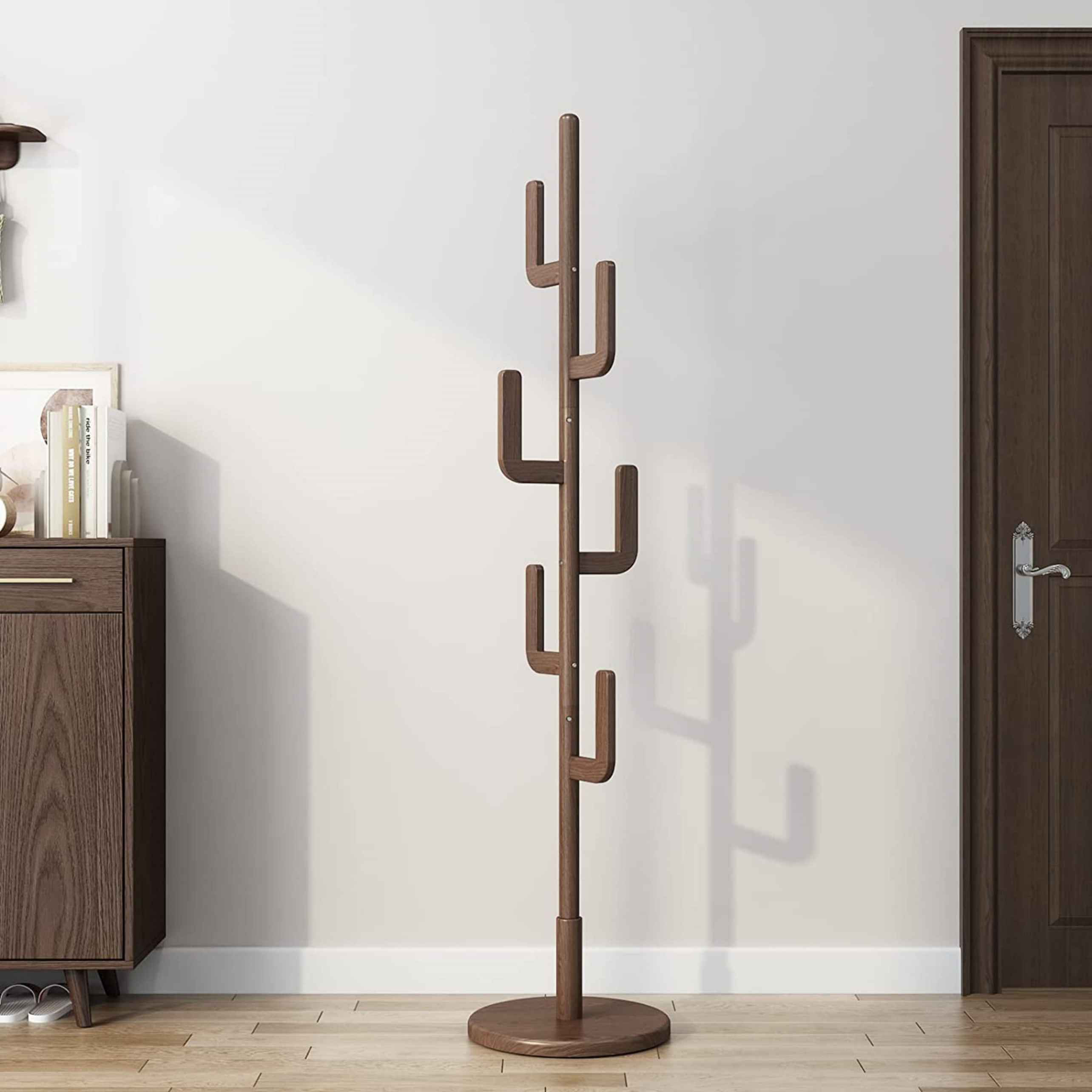 Anadea Coat Rack Freestanding, Unique Design Freestanding Wood Coat ...