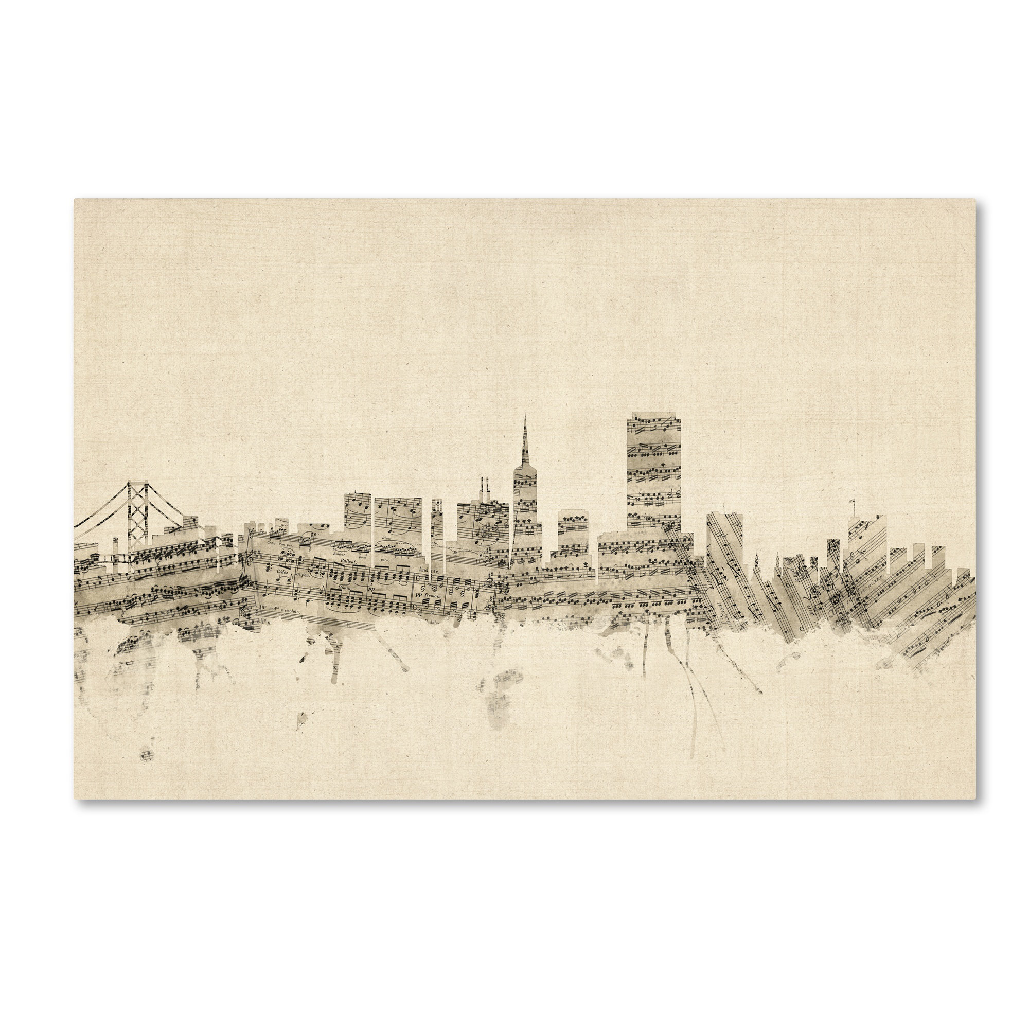 17 Stories San Francisco Skyline Sheet Music by Michael Tompsett ...