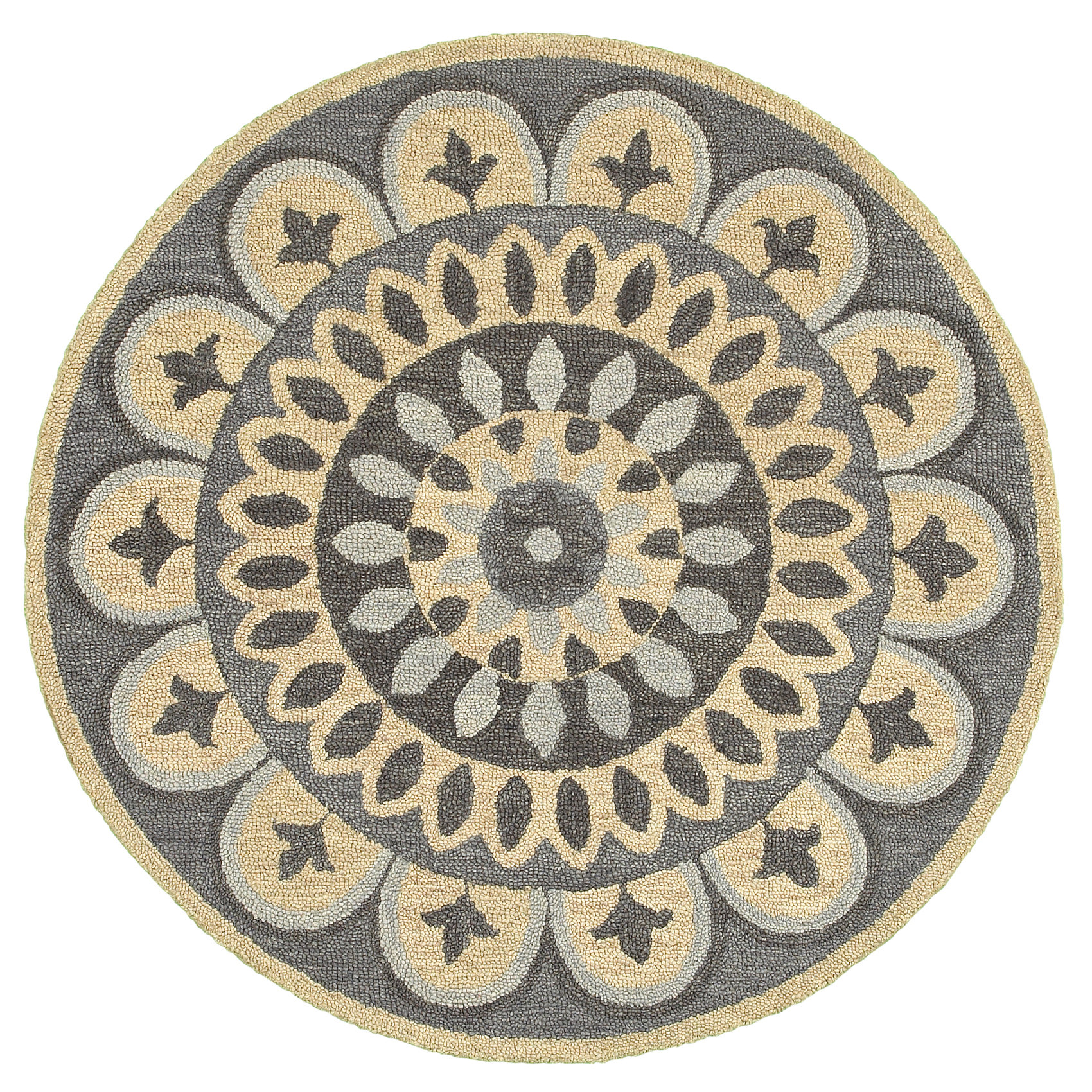 Darby Home Co Elmbridge Modern Farmhouse Geometric Mandala Hand Tufted ...